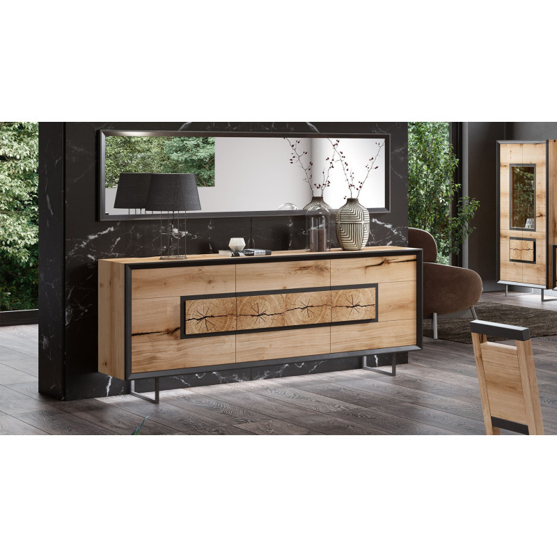 Buffet salon, salle à manger, bahut design - Personnalisable bois, laque