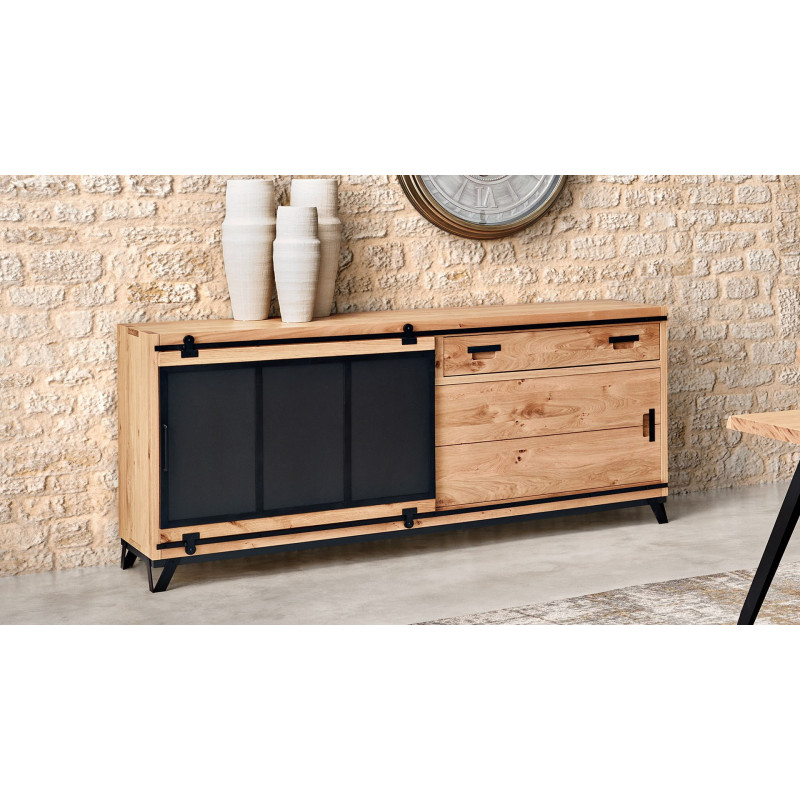 Buffet salon, salle à manger, bahut design - Personnalisable bois, laque