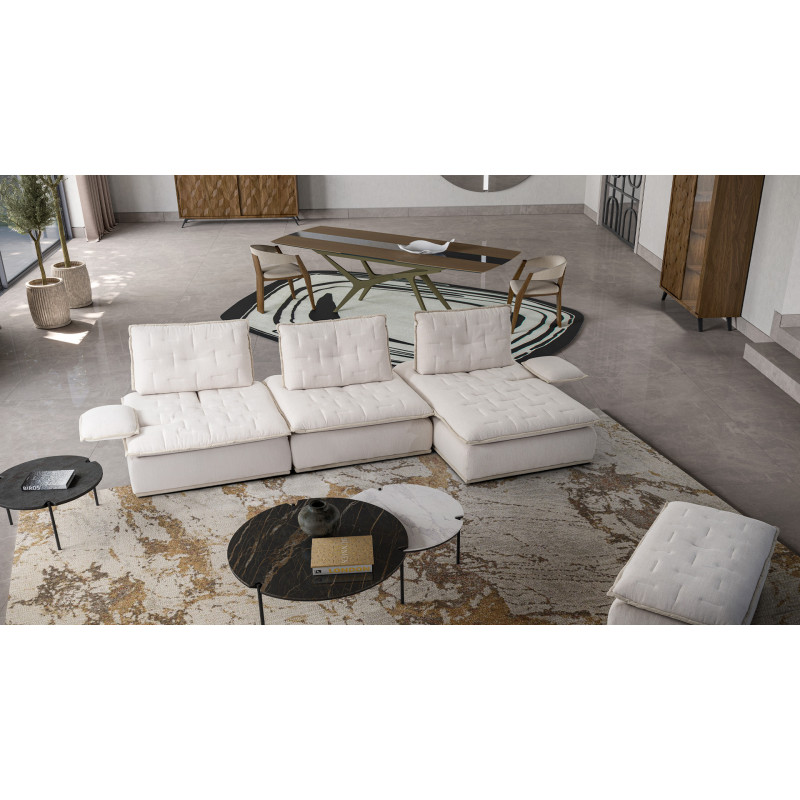 Canapé modulable, canapé d'angle cuir ou tissu à moduler