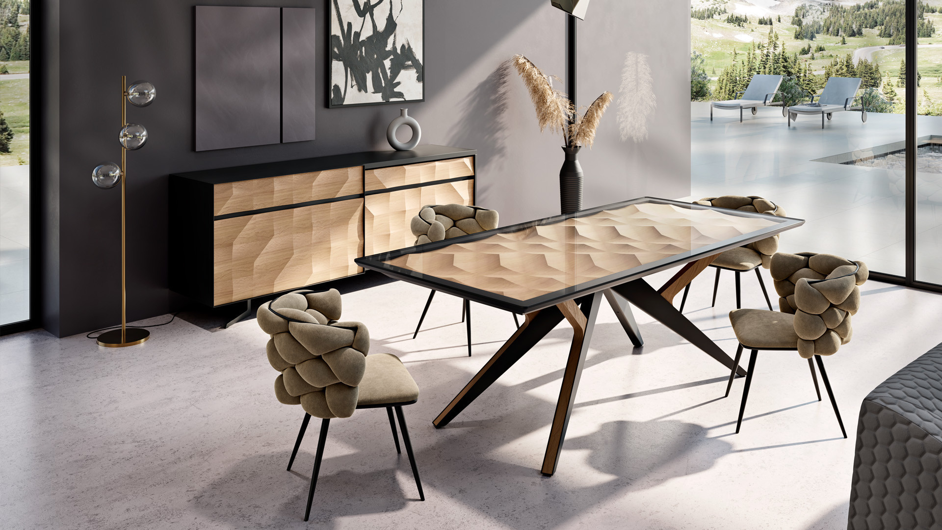 Table de repas MONTECARLO | Haut de gamme et sophistiquée