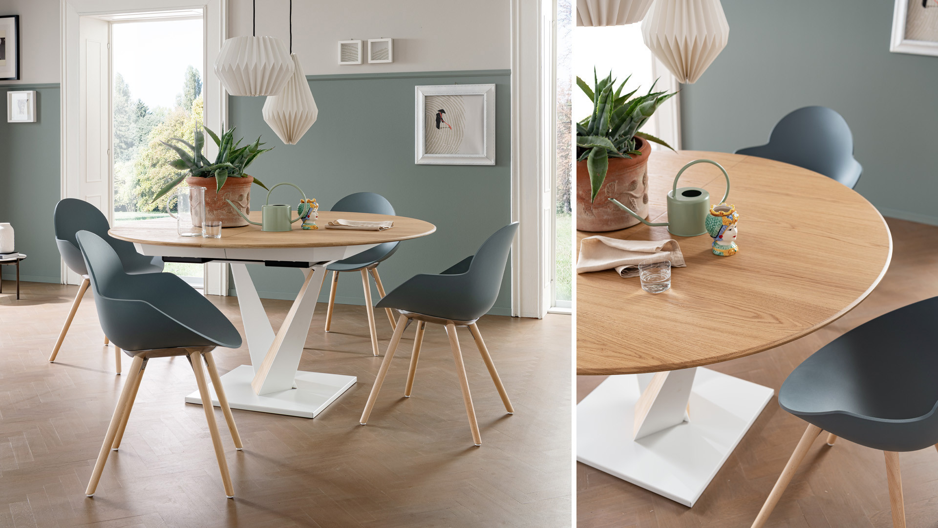 Round Expandable Dining Room Table Tables De Repas Avec Allonges