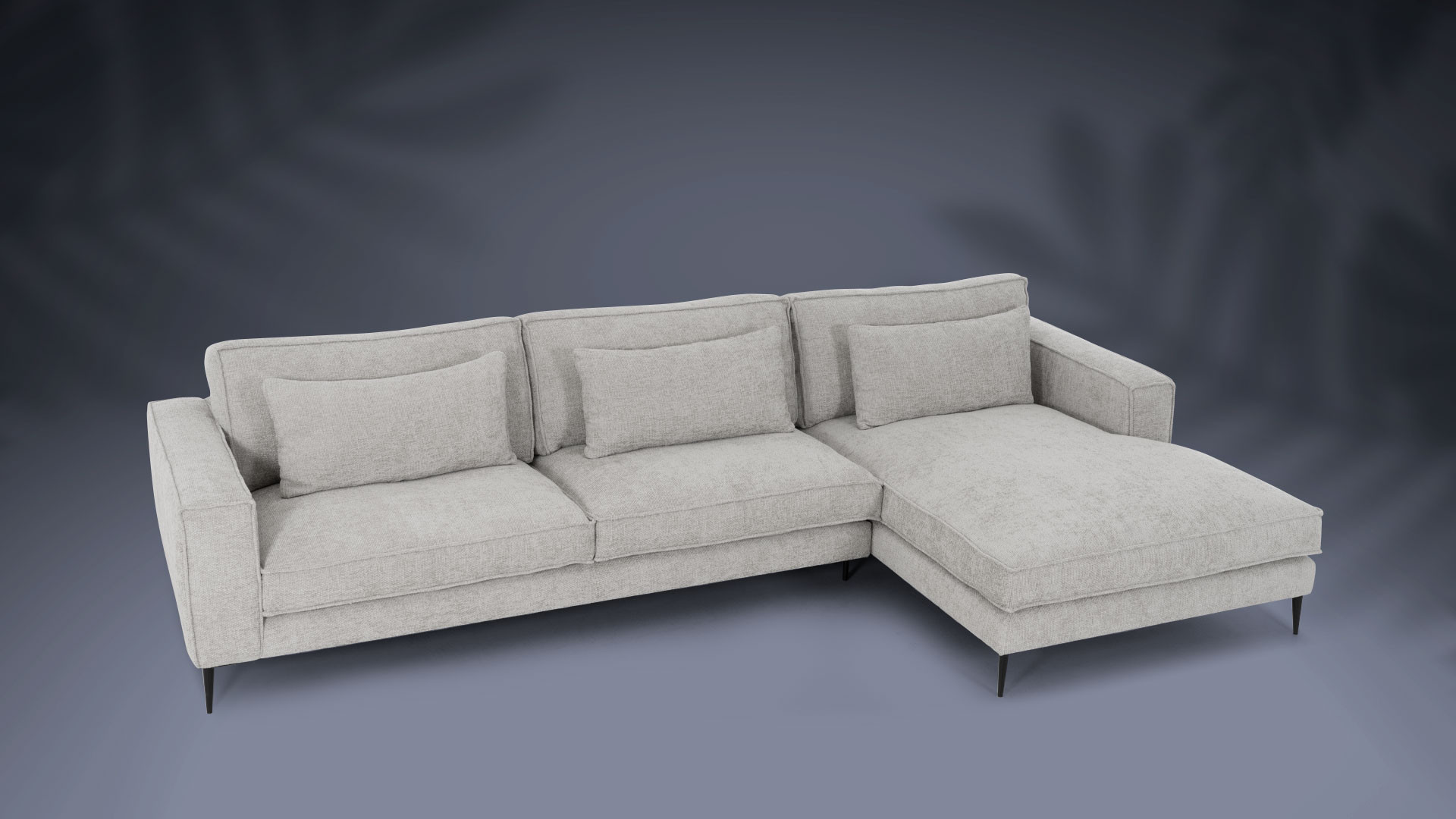 Canapé d'angle en tissu CHIANTI | Grand chic et confort enveloppant