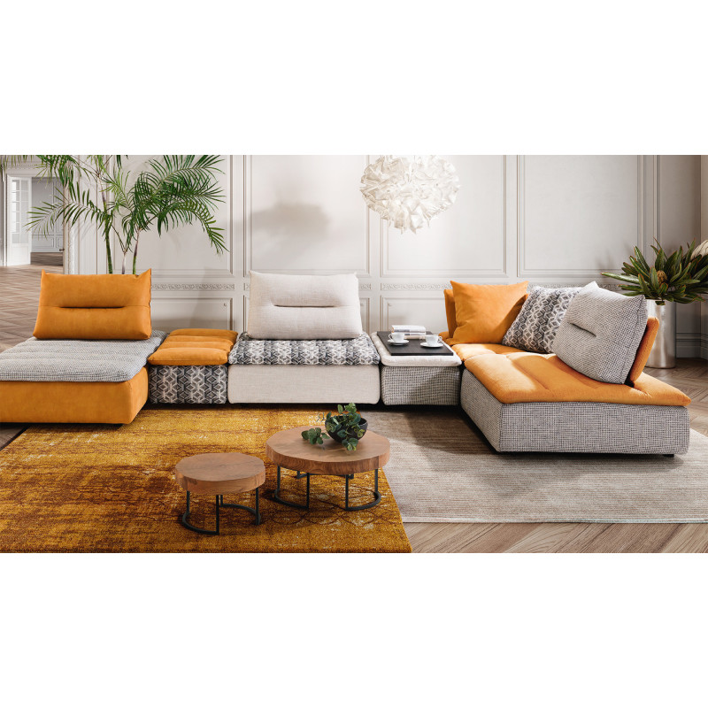 Canapé modulable, canapé d'angle cuir ou tissu à moduler