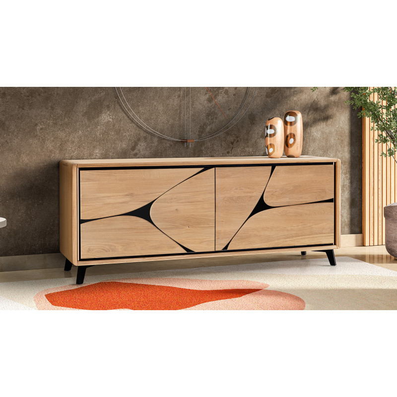 Buffet salon, salle à manger, bahut design - Personnalisable bois, laque
