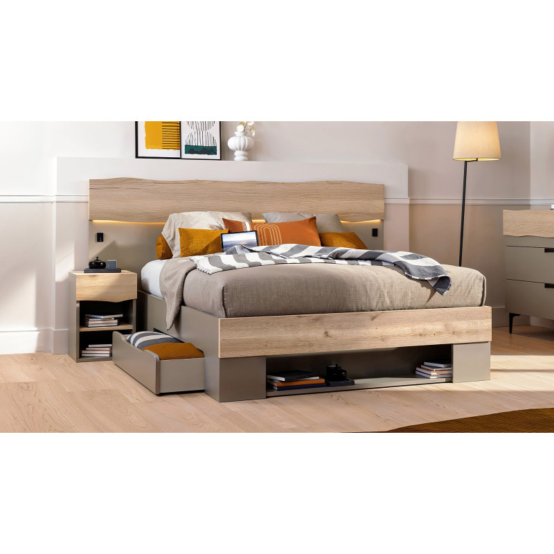 Ensemble de lit avec chevets attenants EQUINOXE | Chambre design
