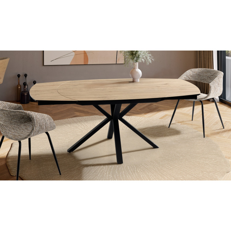 Table de repas extensible ronde FRANCE | Chêne Massif