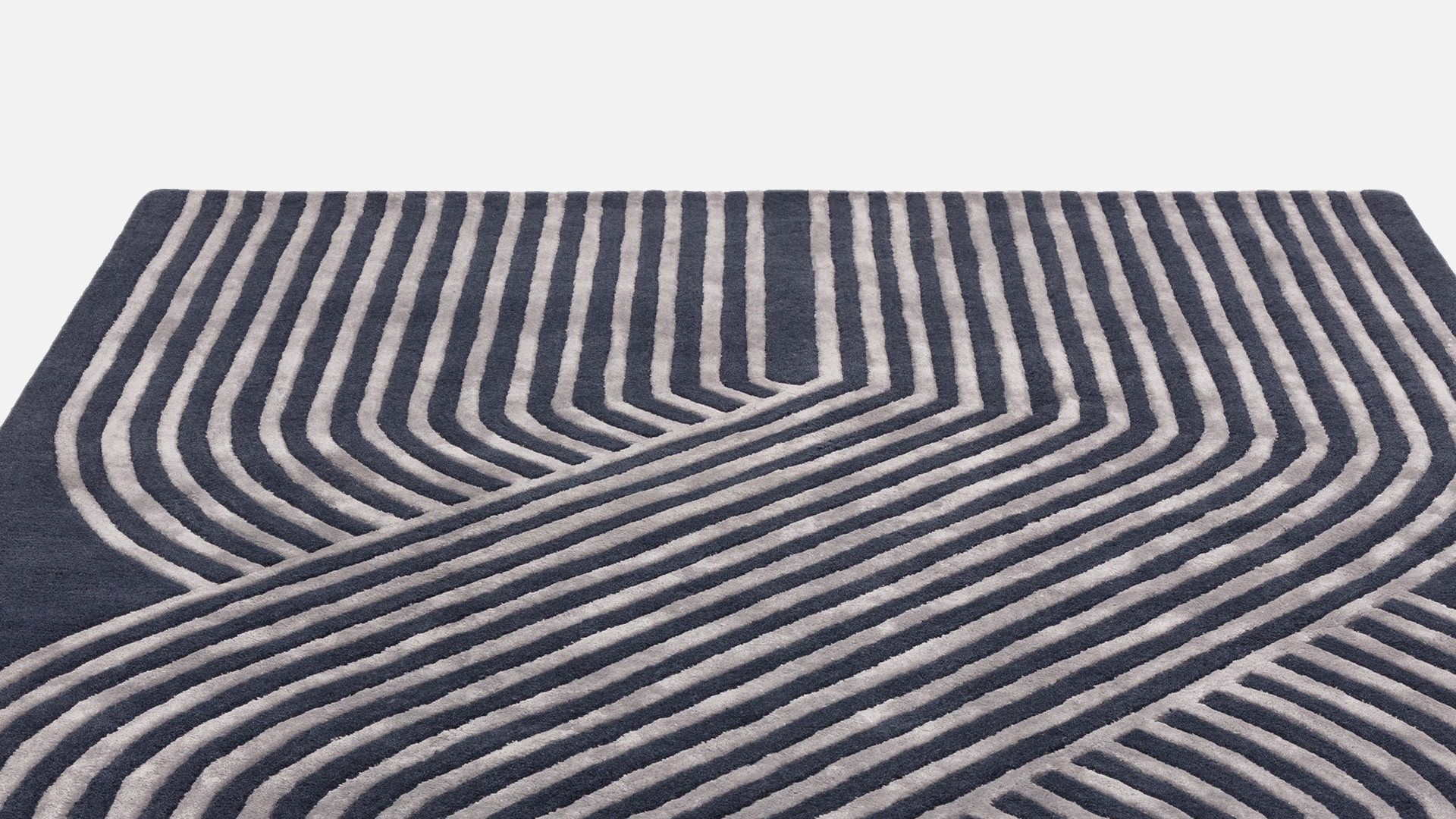Tapis décoratif à motif abstrait, contemporain, Solstice