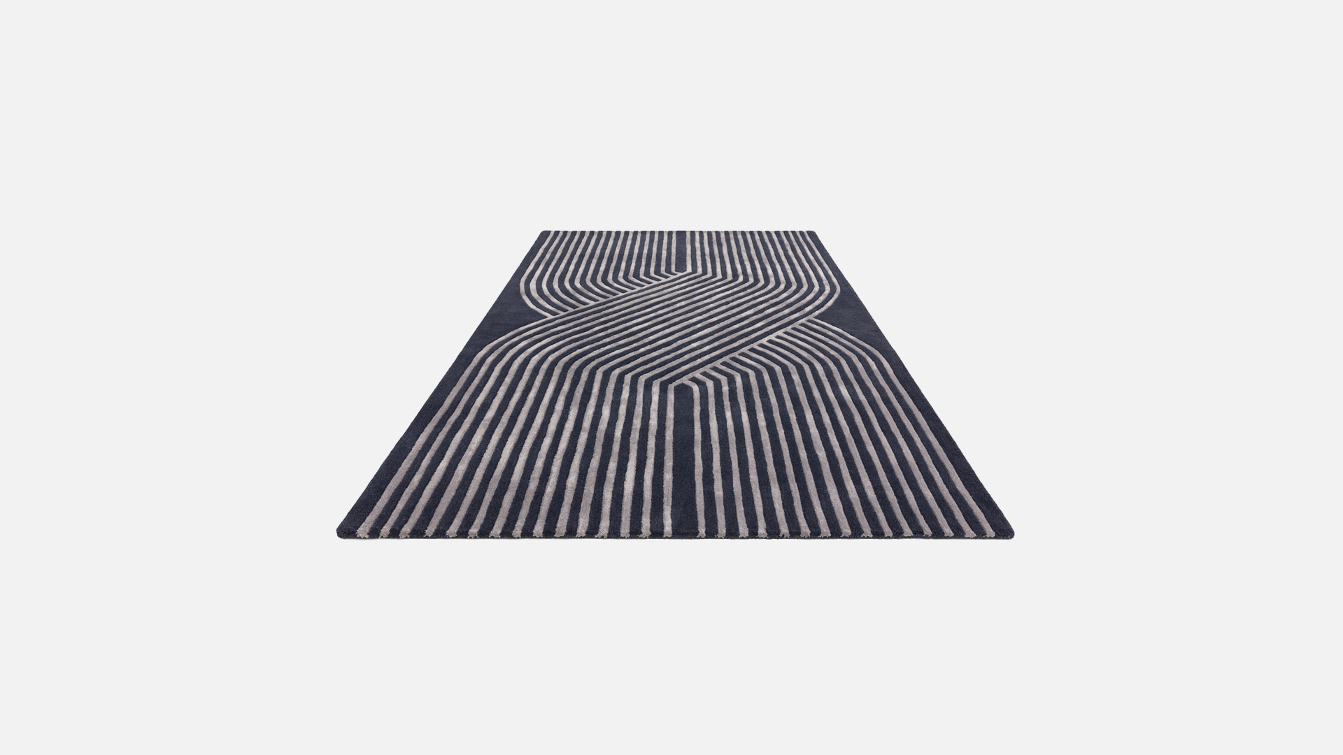 Tapis décoratif à motif abstrait, contemporain, Solstice