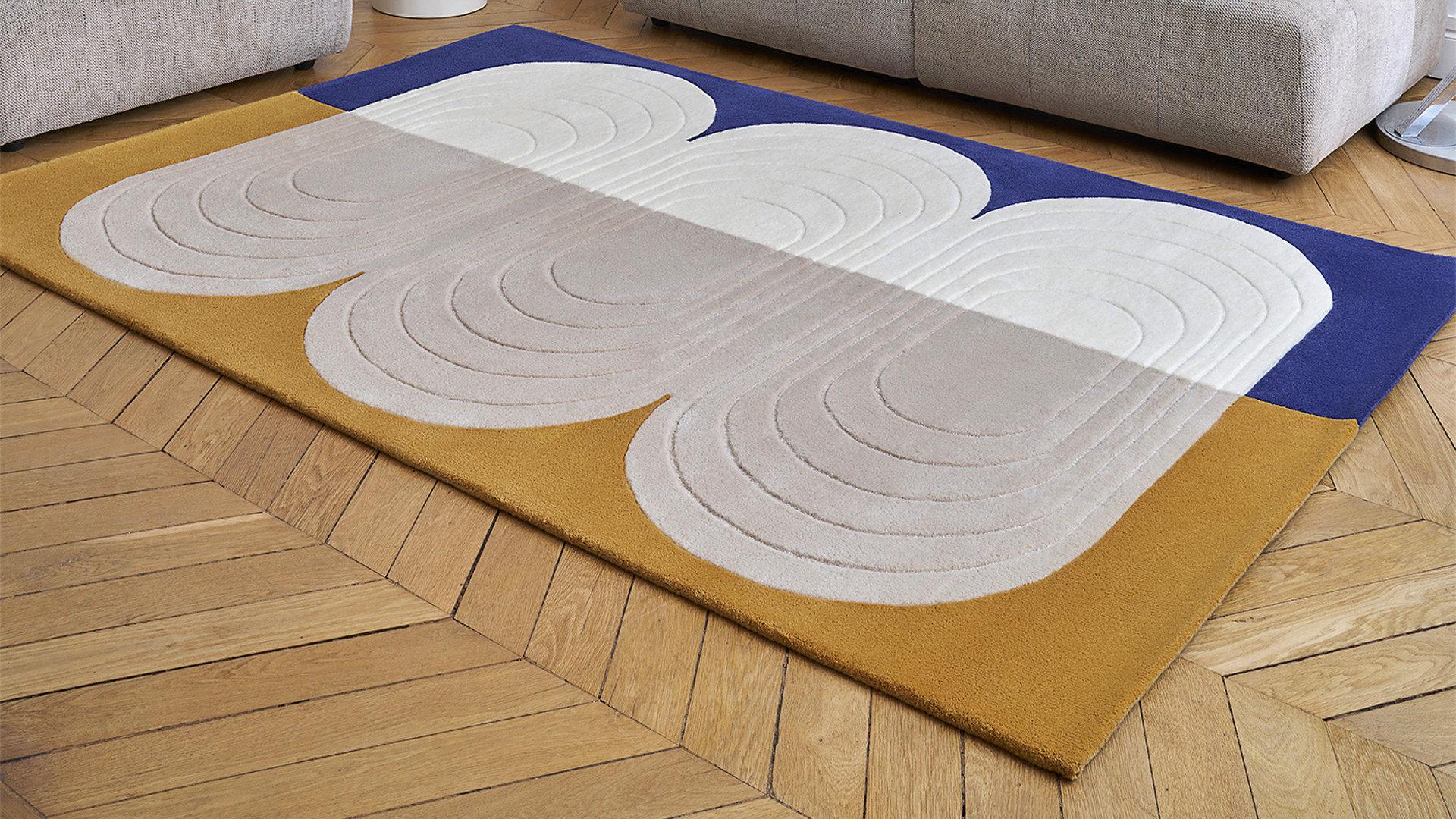 Tapis SAFFRON WAVES| 100% laine de Nouvelle-Zélande