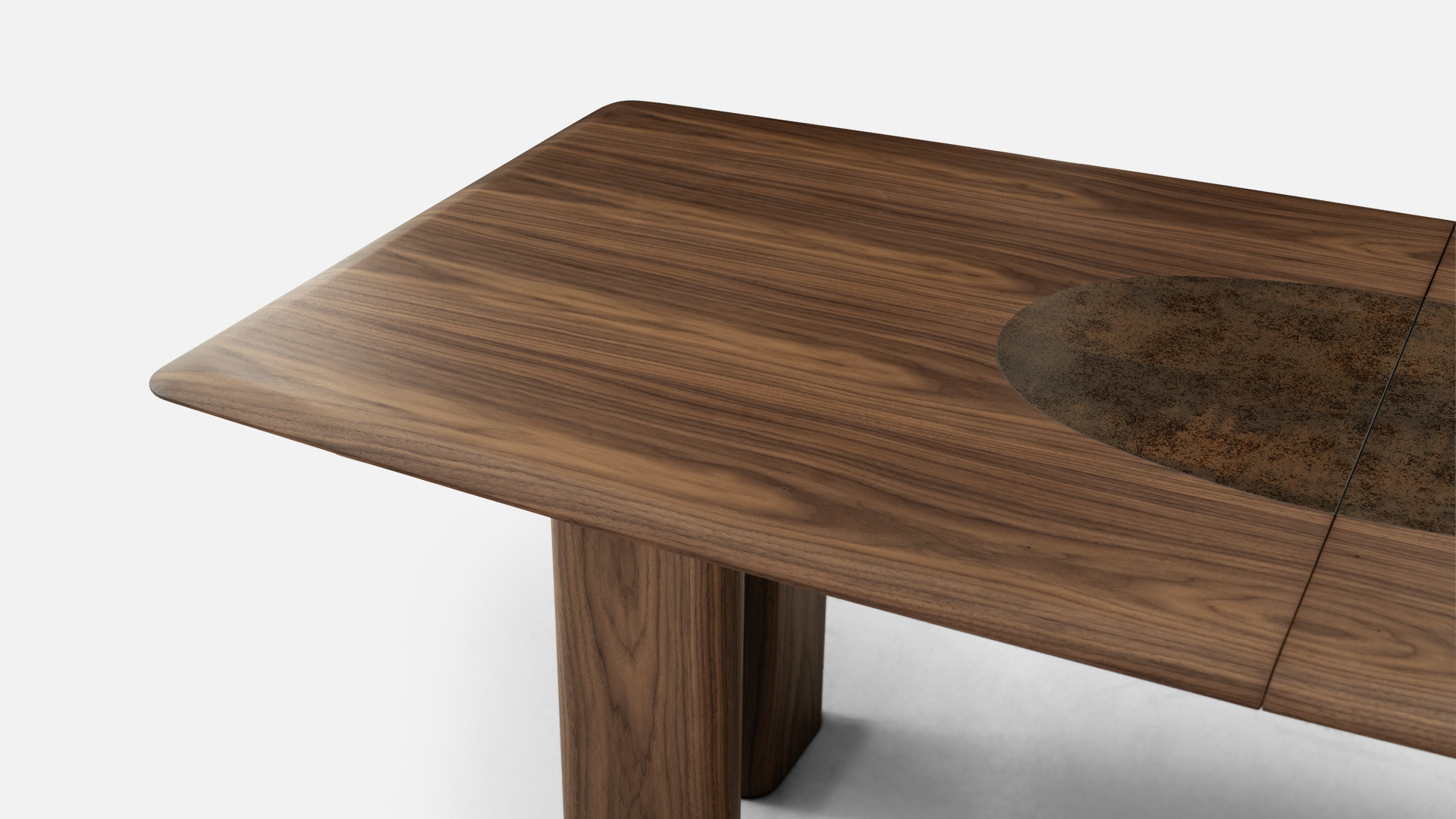 Table repas extensible noyer DOLLY | Design et sophistiquée