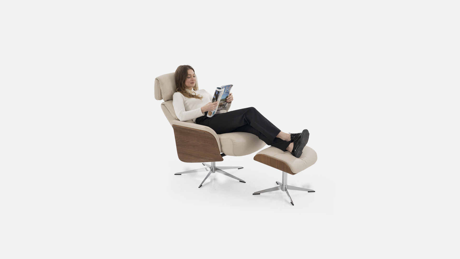 Fauteuil relaxation manuelle cuir JULIO | Confort et élégance